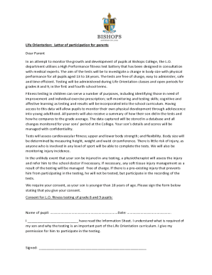 Fillable Online college bishops org Life Orientation: Letter of ...