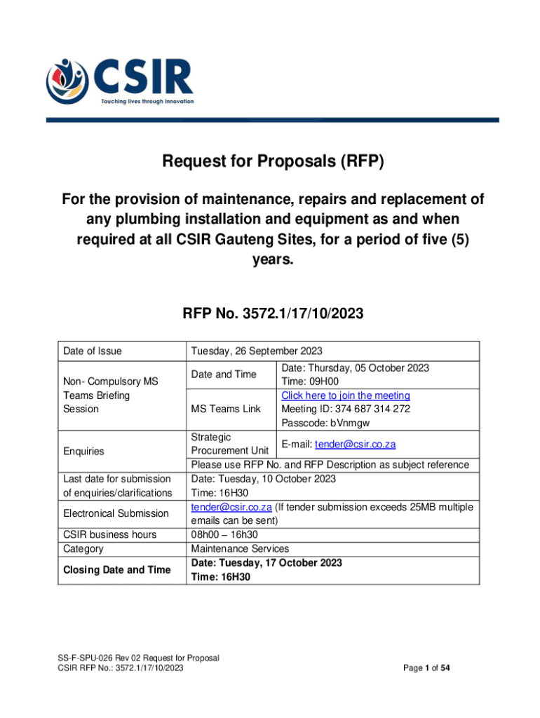 Fillable Online Council for Scientific and Industrial Research (CSIR ...