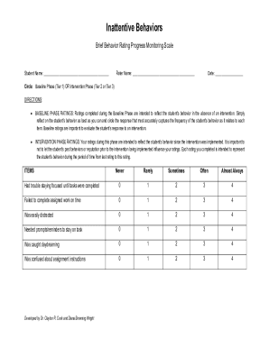 Fillable Online Five Direct Behavior Rating Multi-Item Scales - ERIC ...