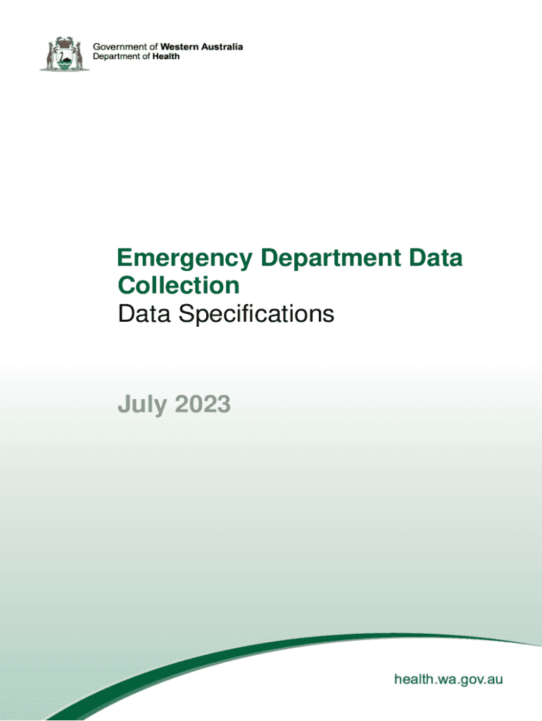 Fillable Online Emergency Department Data Collection - Data ...