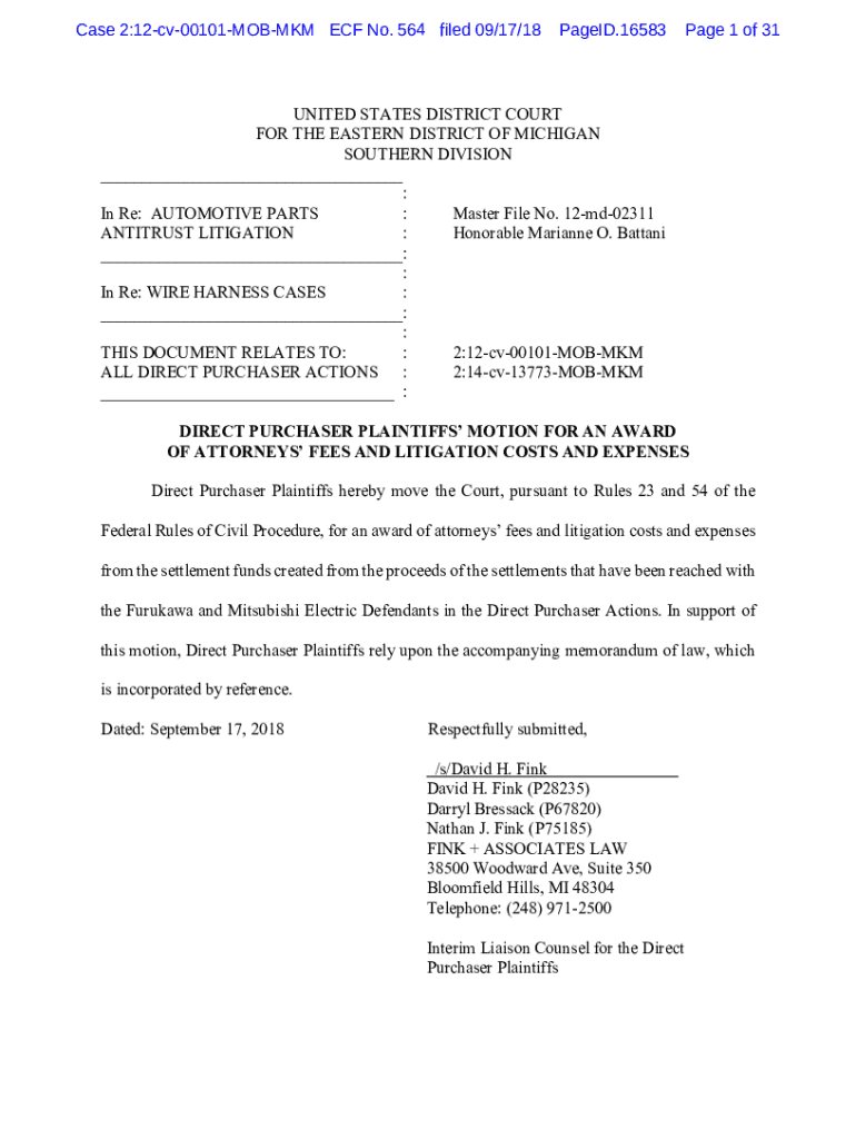 Fillable Online Order Granting Motion for an Award of Attorney Fees Fax ...