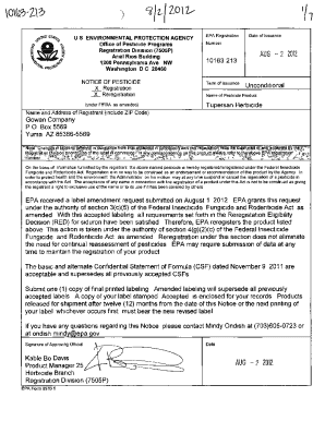 Fillable Online US EPA, Pesticide Product Label, TUPERSAN HERBICIDE, 08 ...