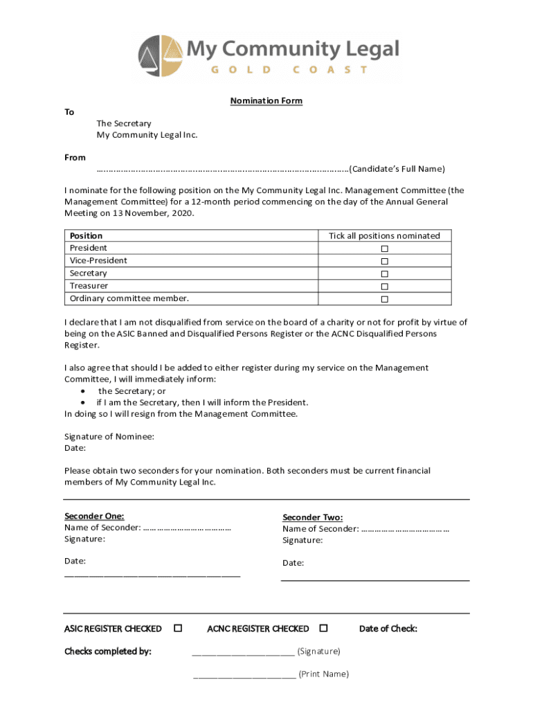 Fillable Online PDF Sample Nomination Letter Fax Email Print - pdfFiller