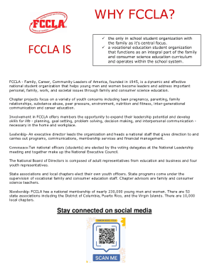 Fillable Online FCCLA Information Sheet Fax Email Print - pdfFiller