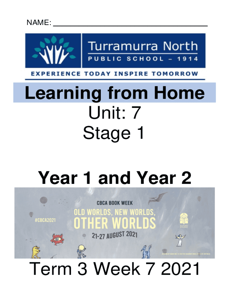 Fillable Online 7 Stage 1 Year 1 and Year 2 Term 3 Week 7 2021 Fax ...