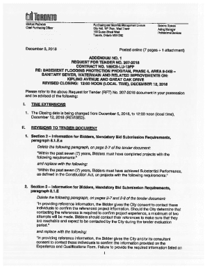 Fillable Online TENDER SUBMISSION PACKAGE PRICING FORM Fax Email Print - pdfFiller