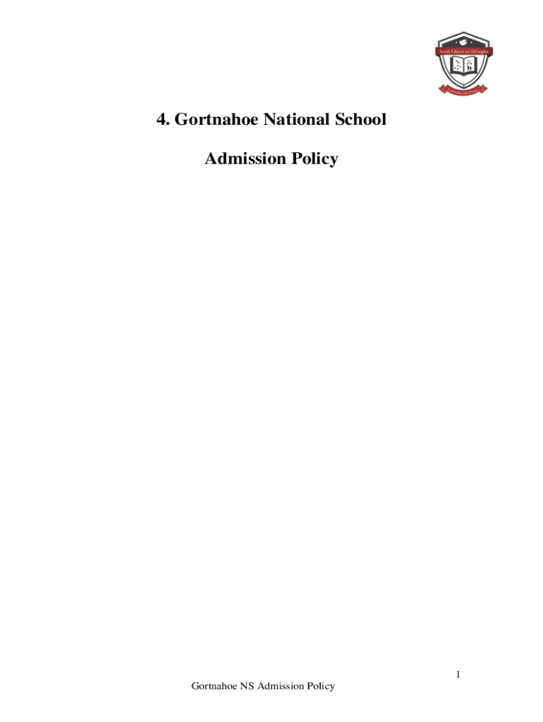 Fillable Online Admission Policy of Gortletteragh National School Fax ...