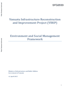 Fillable Online Infrastructure Reconstruction and Improvement Project Fax Email Print - pdfFiller