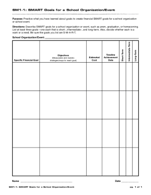 Fillable Online How To Create SMART Goals for Event Planning (With ...