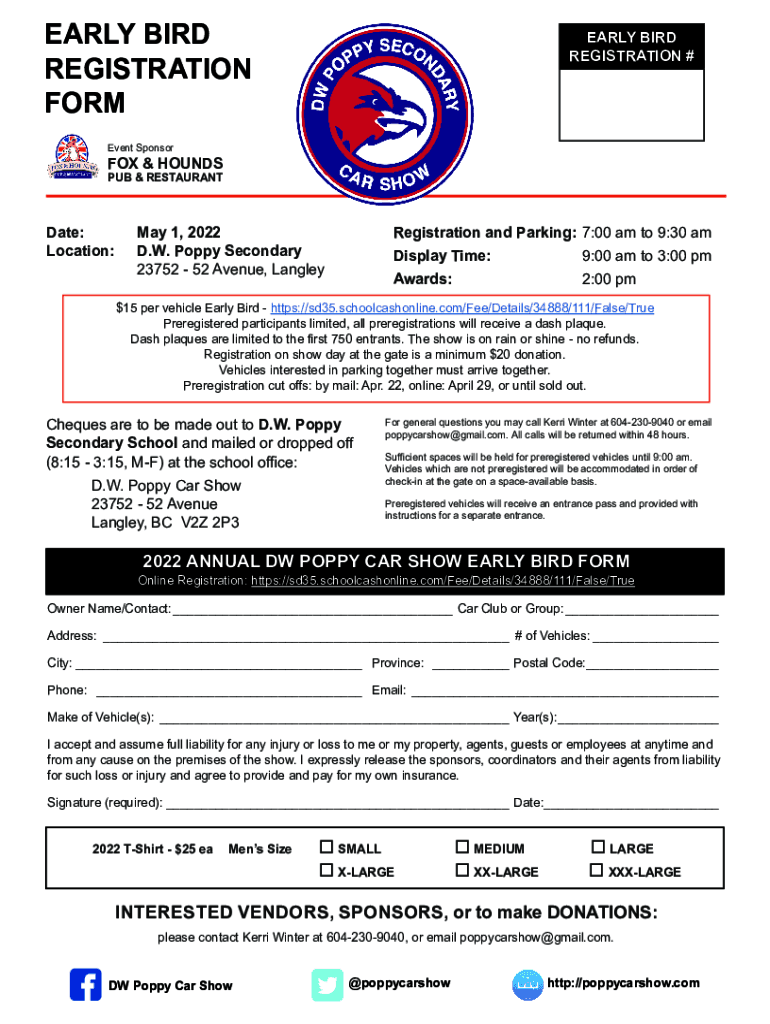 Fillable Online Early Bird Subscription Form Template Fax Email Print - pdfFiller