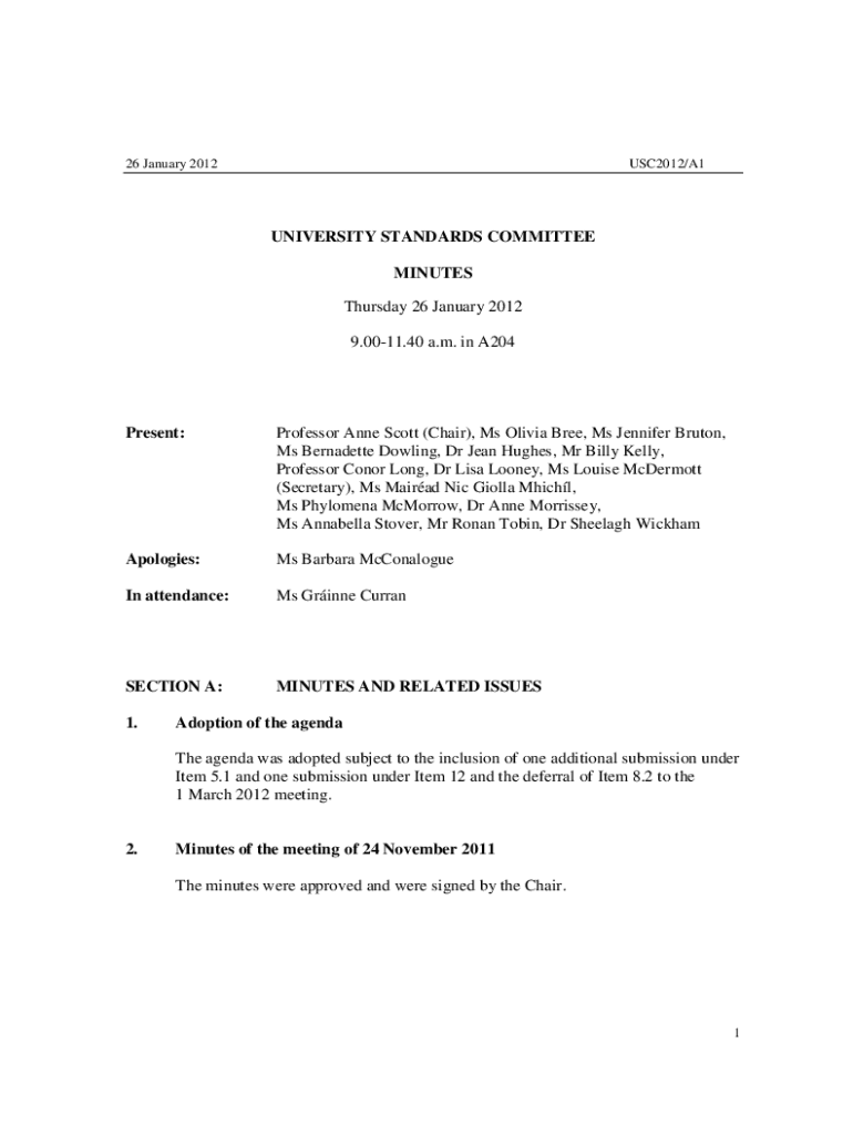 Fillable Online Professor Anne Scott (Chair), Ms Olivia Bree, Ms ...