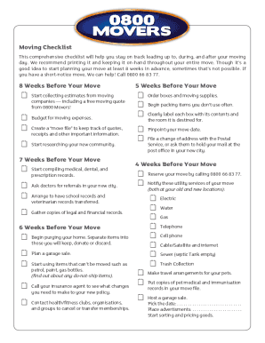 Fillable Online The Ultimate Moving Out of State Checklist Fax Email ...