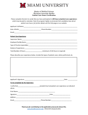 Fillable Online Patient Care Verification Form Fax Email Print - pdfFiller