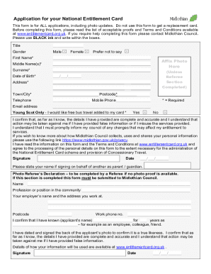 Fillable Online Scottish National Entitlement Card (NEC) Application ...