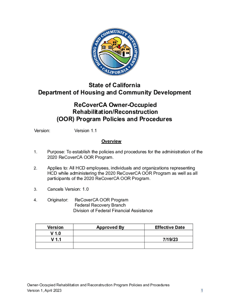 Fillable Online Owner-Occupied Rehab and Reconstruction Program Fax ...