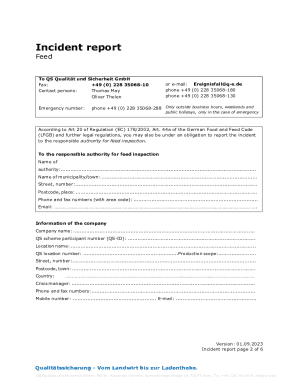 Fillable Online A Guide to Incidents Reporting and How to Write a ...