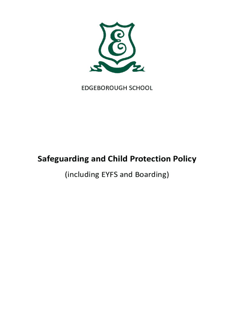Fillable Online Safeguarding Template Policies and Guidance Fax Email ...