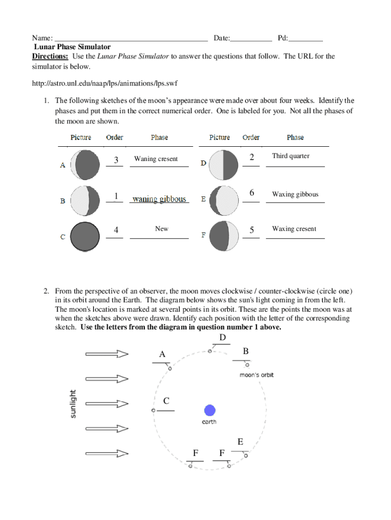 Fillable Online Lunar phases worksheet word doc-1.docx - NAME CLASS ...