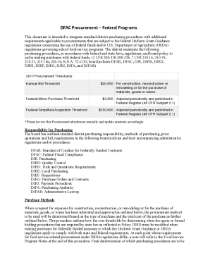 Fillable Online DFAC Procurement - Federal Program Fax Email Print ...