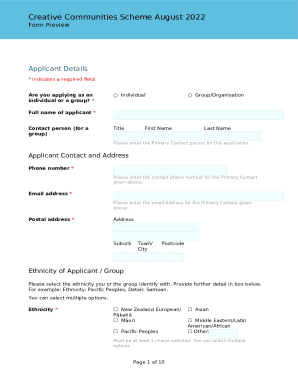 Fillable Online Creative Communities Application Form Fax Email Print ...
