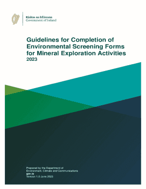 Fillable Online Guidelines for Completion of Environmental Screening ...