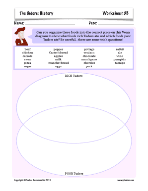 Fillable Online The Tudors: History Worksheet 1A Fax Email Print ...