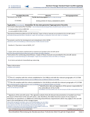 Ausfüllbar Online Aircraft certificate of release to service after ...