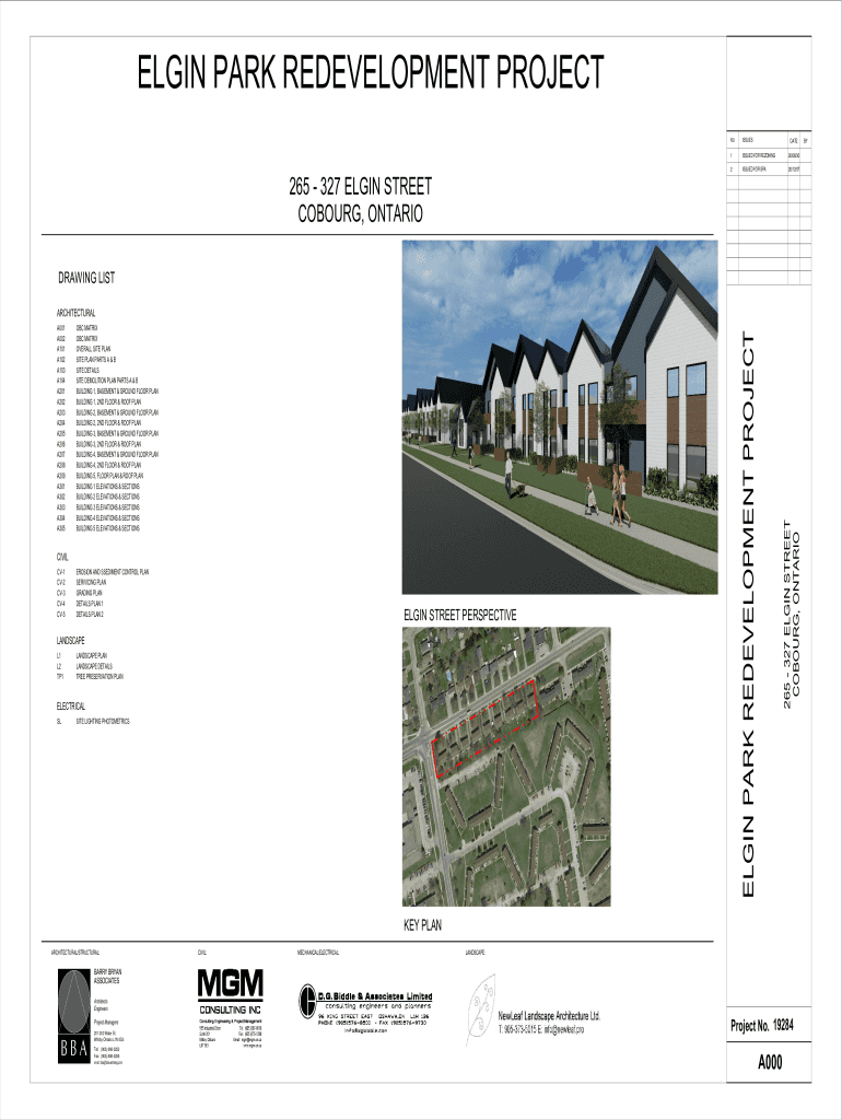 Fillable Online ELGIN PARK - URBAN DESIGN BRIEF Project No. 19284 Fax ...