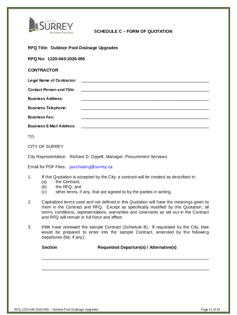 Surrey Langley SkyTrain Project: Guideway Contract ... Doc Template | pdfFiller