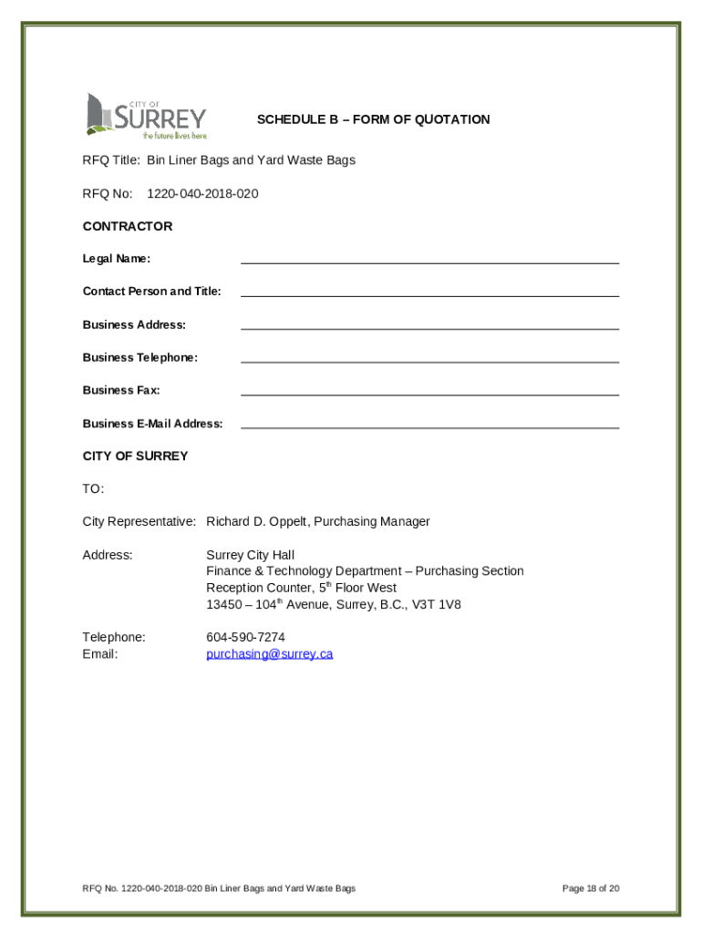 1220-040-2020-052 - Schedule B - of Quotation.doc Doc Template | pdfFiller