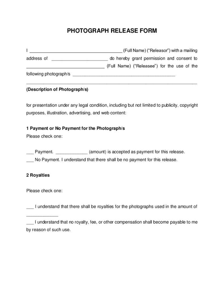 Fillable Online I (Full Name) (Releasor) with a mailing Fax Email Print ...