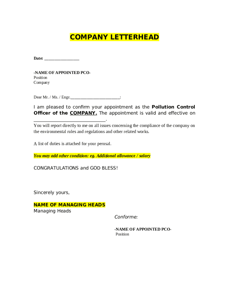 6.Sample-Letter-of-Appointment.docx Doc Template | pdfFiller