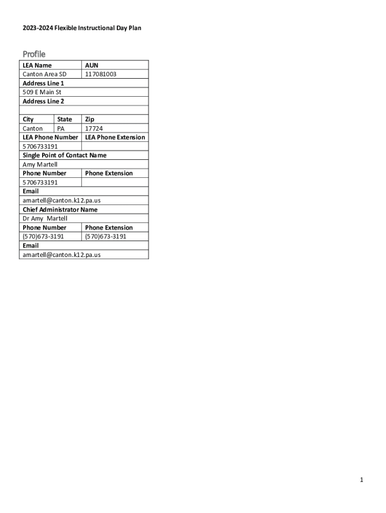 Fillable Online Flexible Instructional Day Guidance Considerations Fax Email Print - pdfFiller
