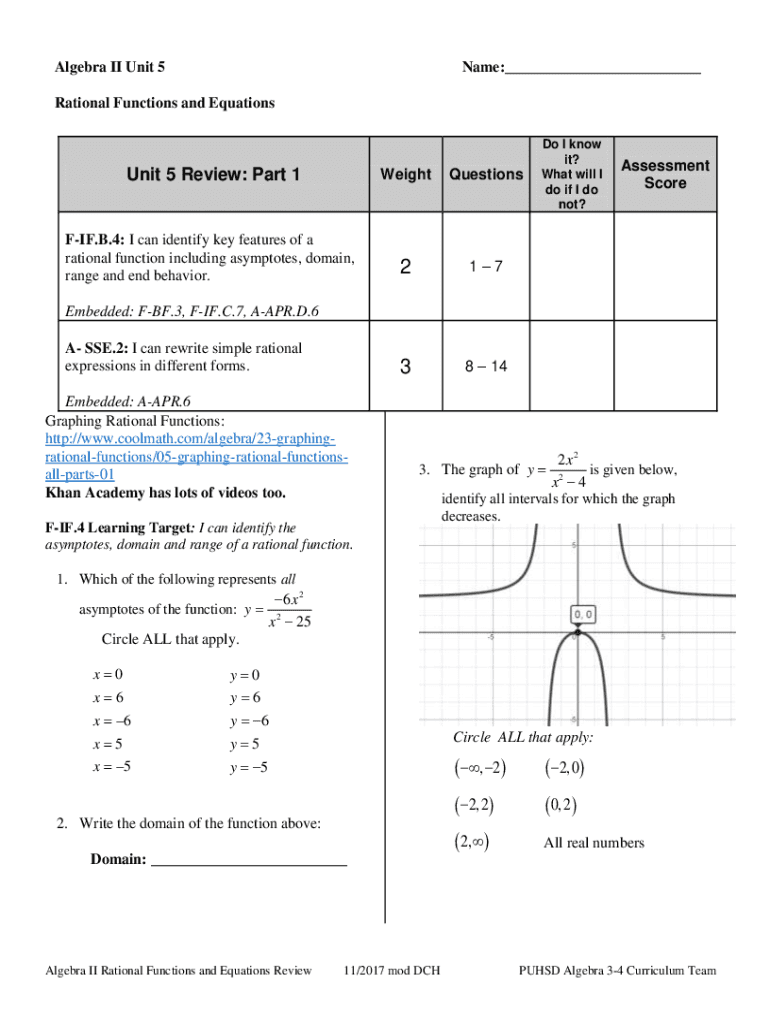Fillable Online Domain And Range Of Rational Functions Fax Email Print