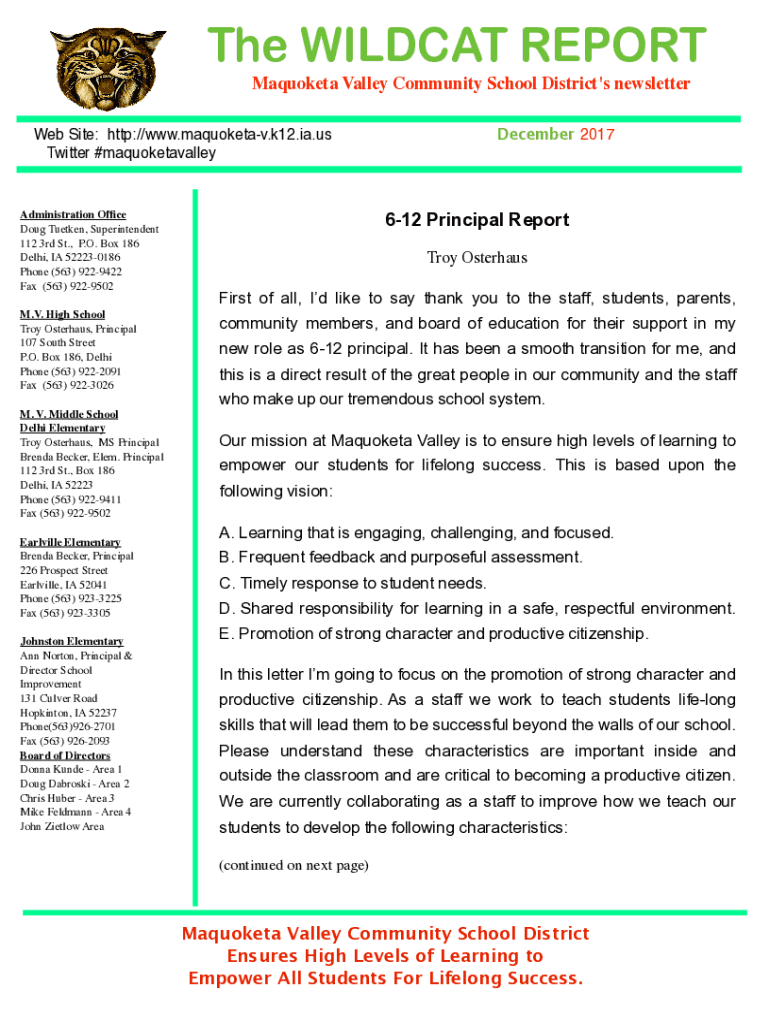 Fillable Online October Wildcat Report Fax Email Print - pdfFiller