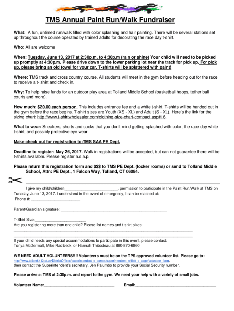 Fillable Online How to Hold a Color Run Fundraiser: 4 Simple Steps Fax ...