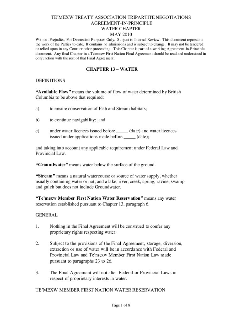 Fillable Online te'mexw treaty association tripartite negotiations ...