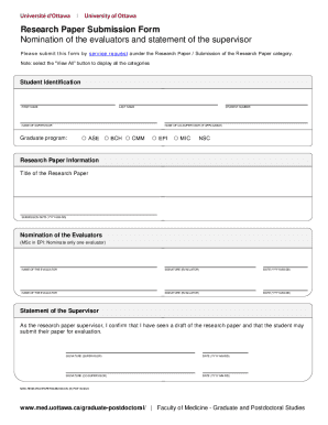 Fillable Online Research paper submission form Fax Email Print - pdfFiller