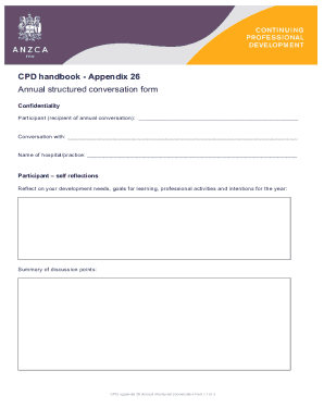 Fillable Online appendix 26 Annual structured conversation form Fax ...