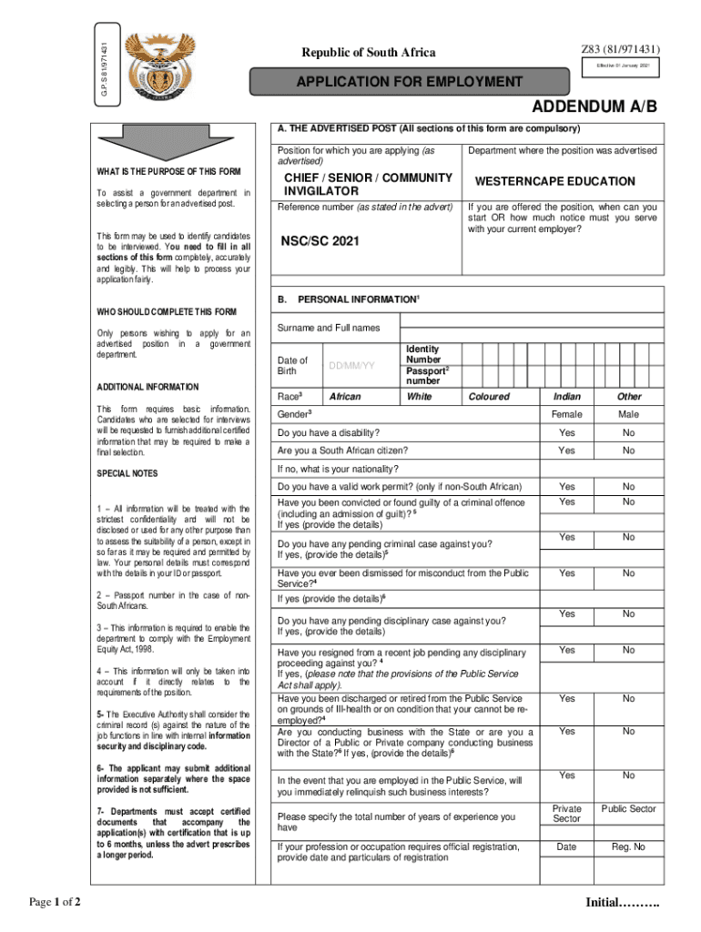 Fillable Online SOLUTION: Z83 form new Fax Email Print - pdfFiller