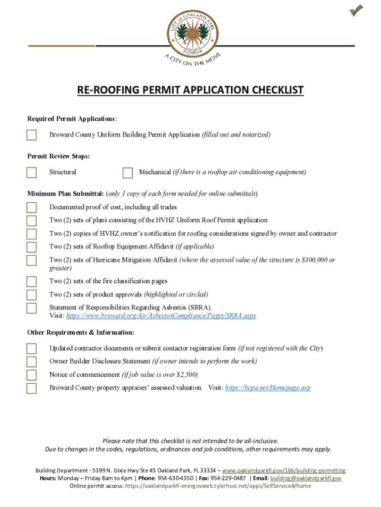 Fillable Online Re-Roofing Packet Fax Email Print - pdfFiller