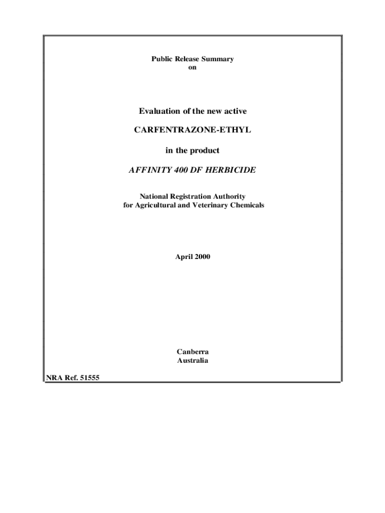 Fillable Online apvma gov Pesticide risk profile for the feeding of ...