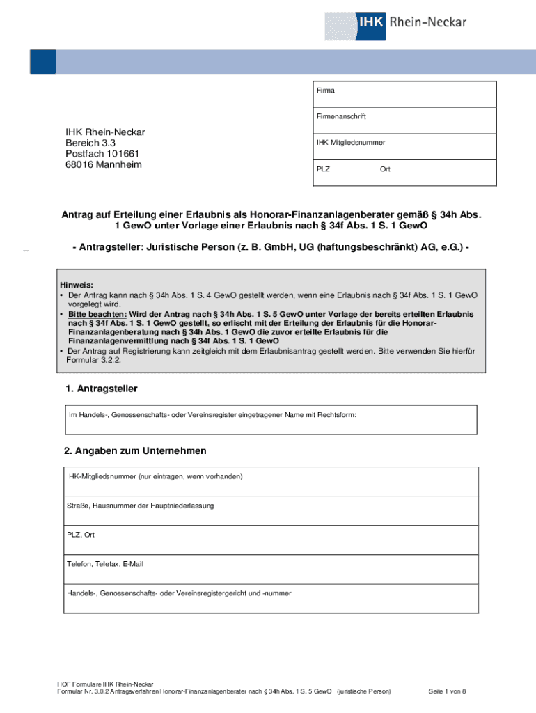 Ausfüllbar Online Antrag auf Erteilung einer Erlaubnis als Honorar- ... Fax Email Drucken ...
