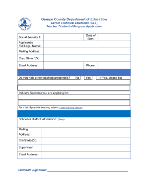 Fillable Online First Time Credential Application Fax Email Print ...