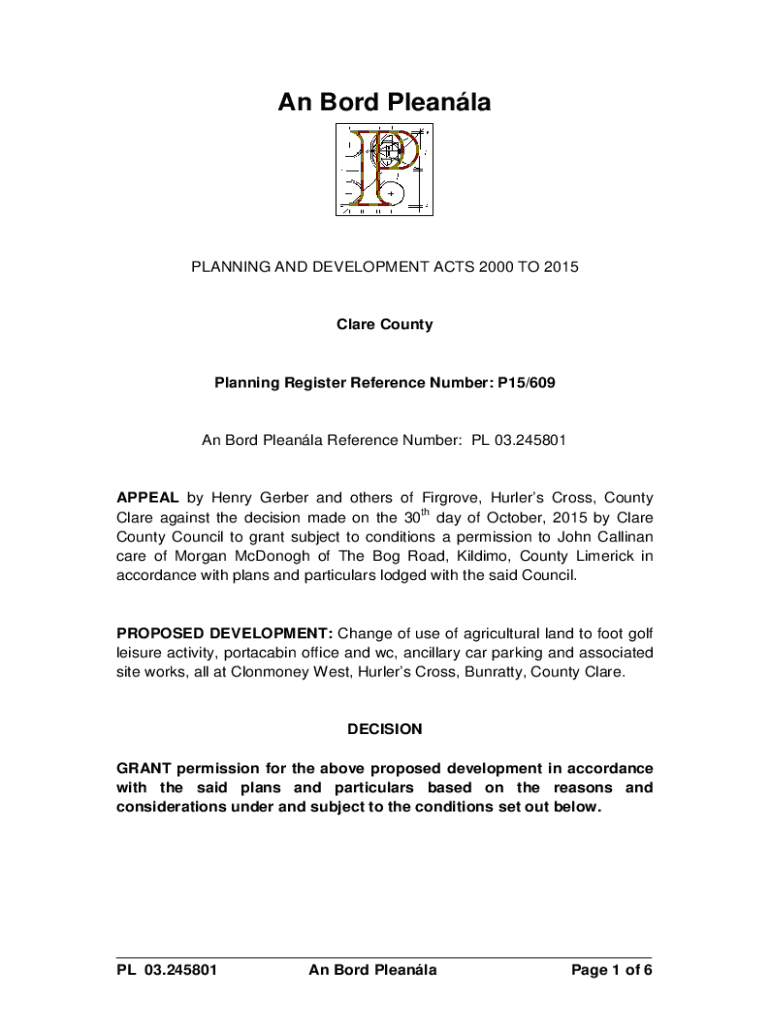 Fillable Online Planning Register Reference Number: P15/609 Fax Email Print - pdfFiller