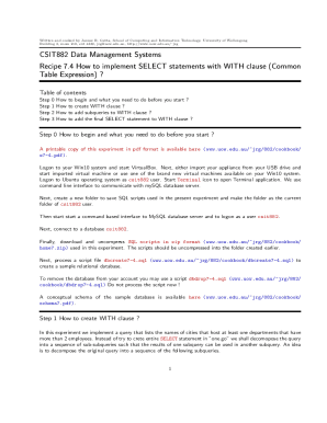 Fillable Online 4 How to implement SELECT statements with WITHlause (Common Fax Email Print ...