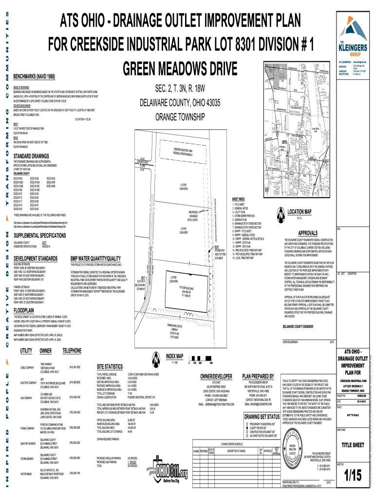 Fillable Online ats ohio - drainage outlet improvement plan for ...