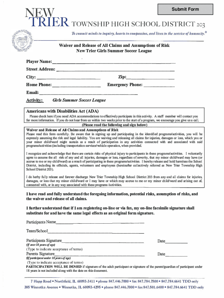 Fillable Online What Do They Do With $2.8 Million? Affluent New Trier ...