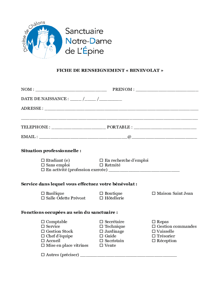 Remplissable En Ligne Dossier de demande d'accueil d'un volontaire en Service ... Fax Email ...