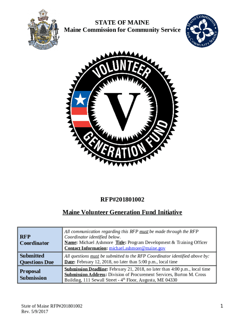 state of maine request for proposals Doc Template | pdfFiller